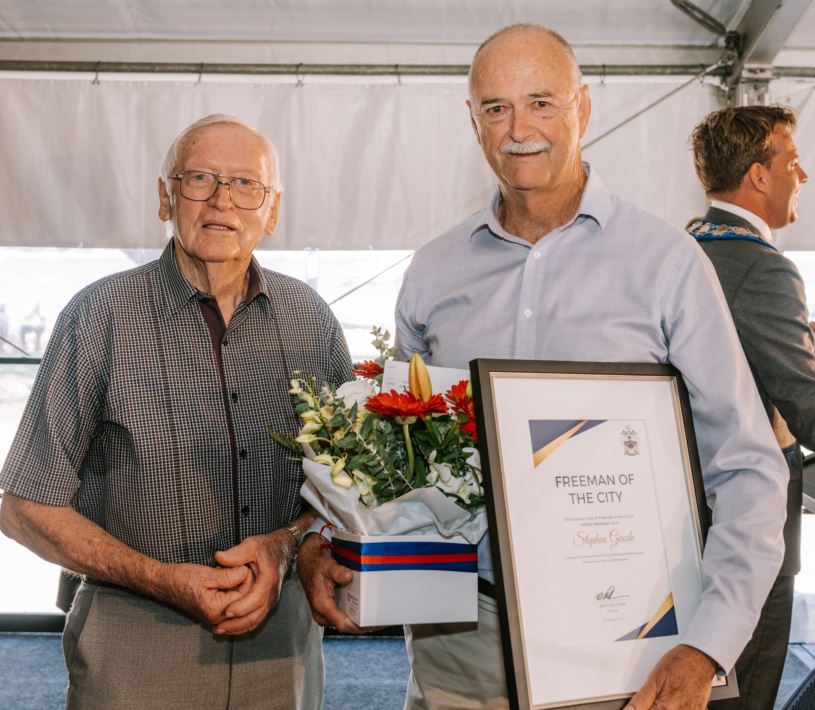 Holmes and Goode named Honorary Freemen of City | City of Mandurah