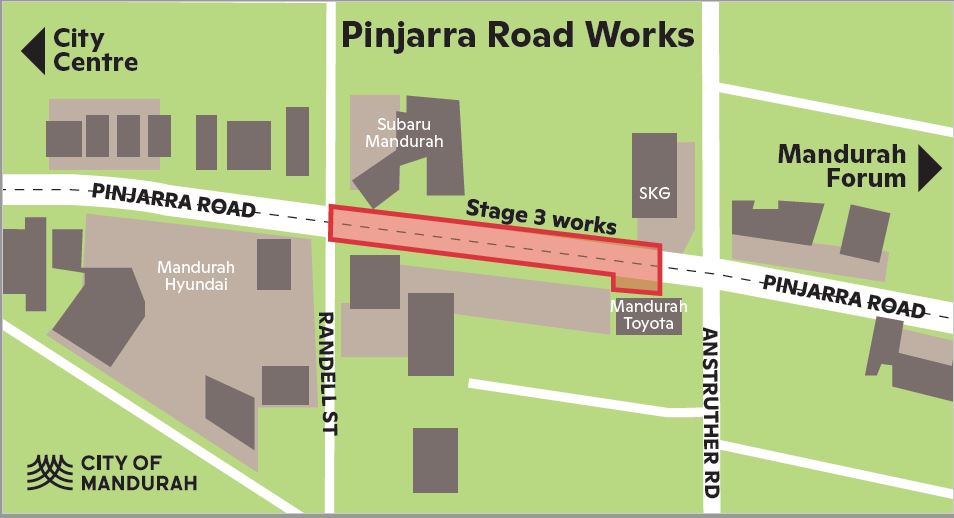 Stage 3 Pinjarra Road works starting soon | City of Mandurah